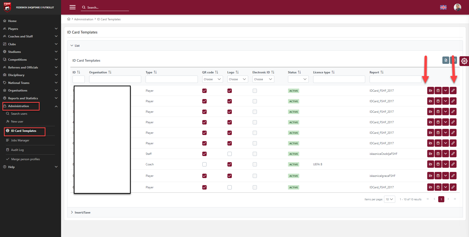 ID Card Administration