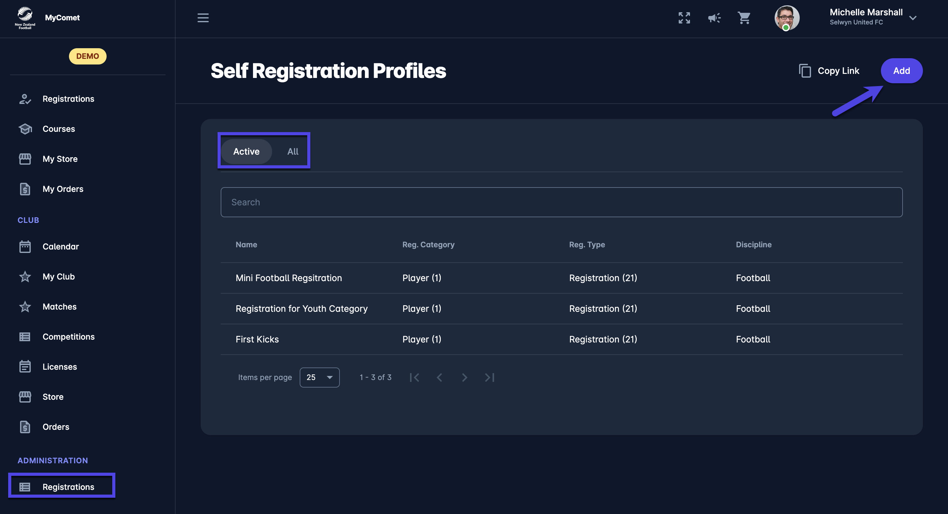 Registration Profiles